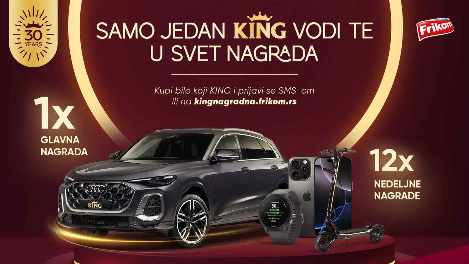 Frikom nagradna igra uz King sladoled 2025 za automobil Audi Q5