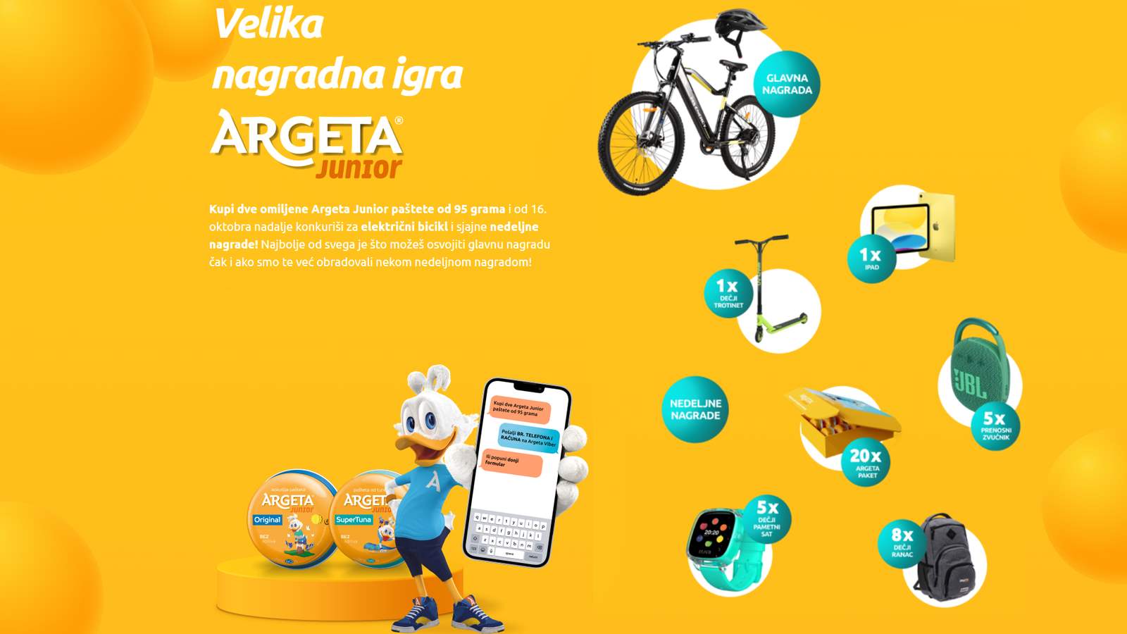 Argeta nagradna igra: Velika nagradna igra Argeta Junior - Nagradne Igre RS Argeta nagradna igra: Velika nagradna igra Argeta Junior - Nagradne Igre RS
