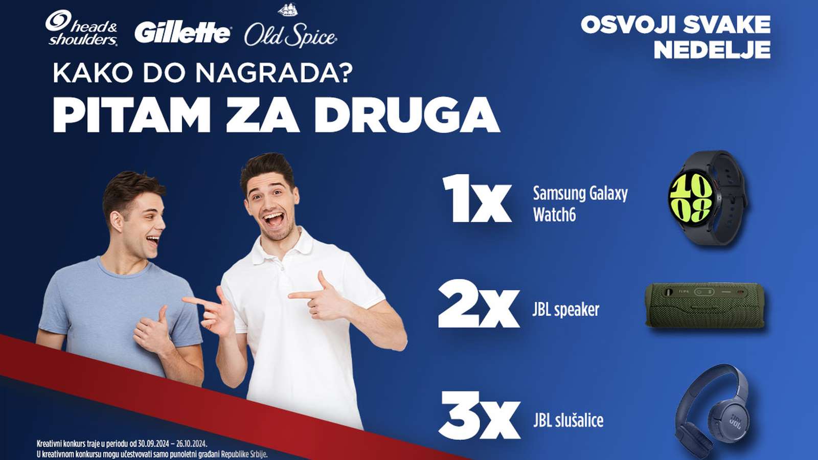 P&G nagradna igra sa H&S, Gillette i Old Spice: Pitam za druga