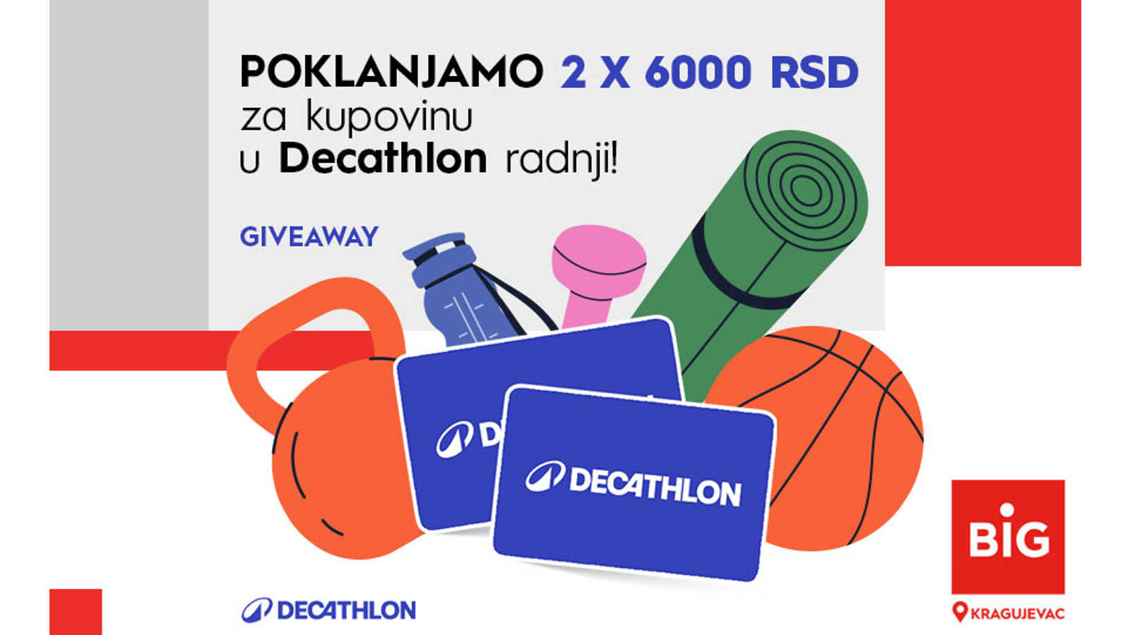 Decathlon Giveaway na Instagramu - Nagradne igre RS